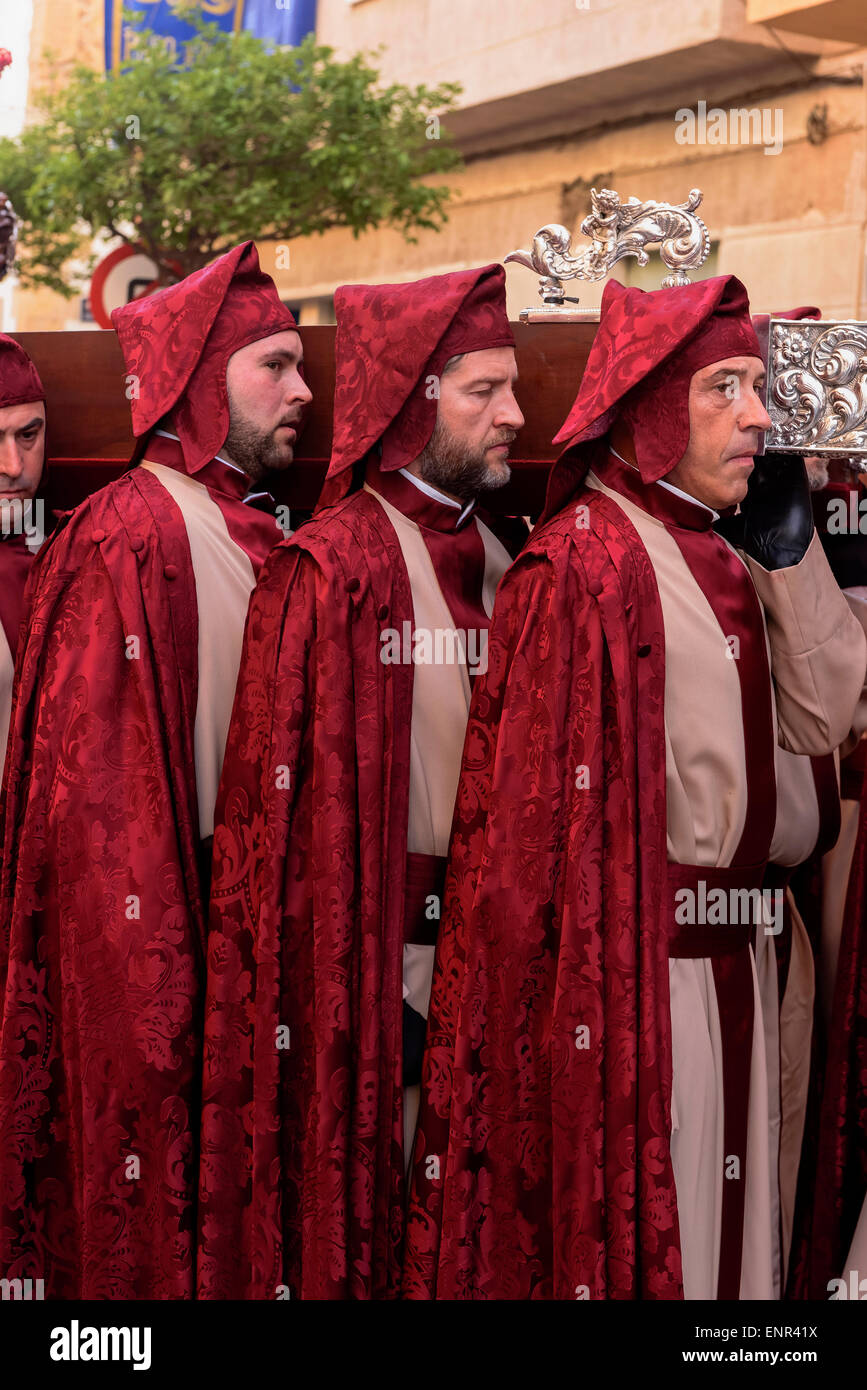 Procession of Brotherhood Paso Encarnado at Good Friday procession of ...