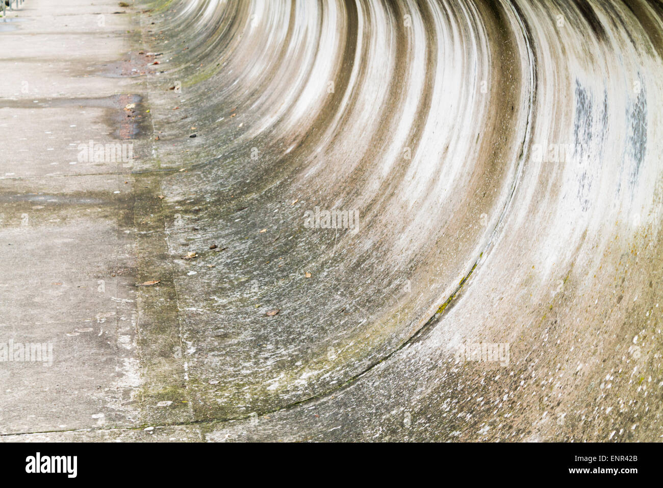 A curved sea wall in North Wales Stock Photo - Alamy