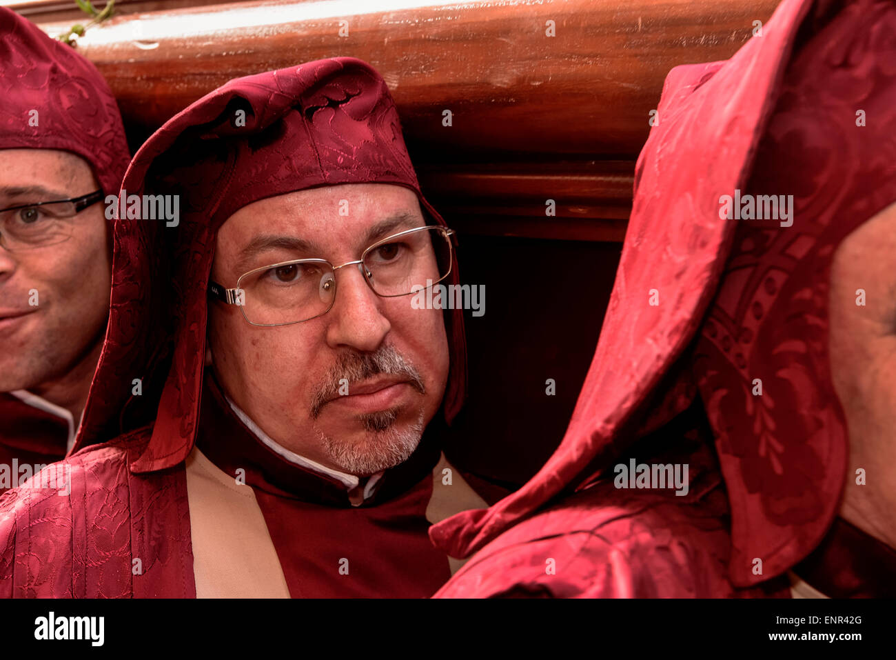 Procession of Brotherhood Paso Encarnado at Good Friday procession of ...