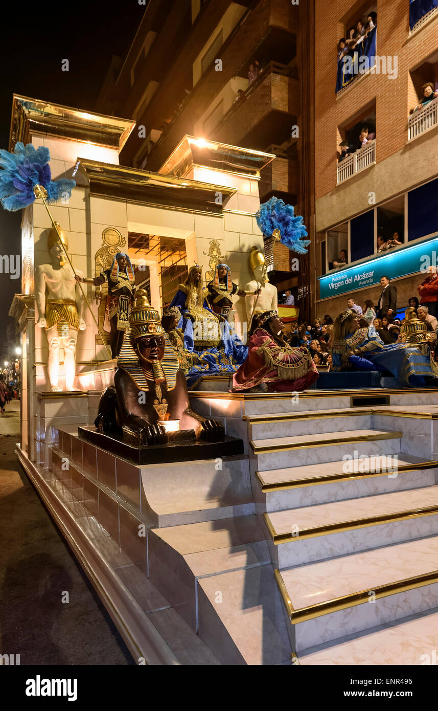 Float of Cleopatra at Good Friday procession of Semana Santa (Holy week ...