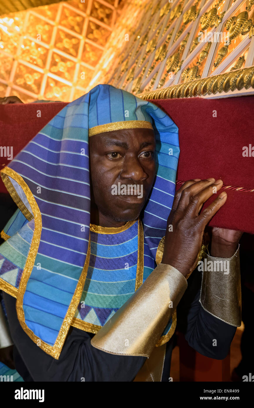 Throne at Good Friday procession of Semana Santa (Holy week) in Lorca ...