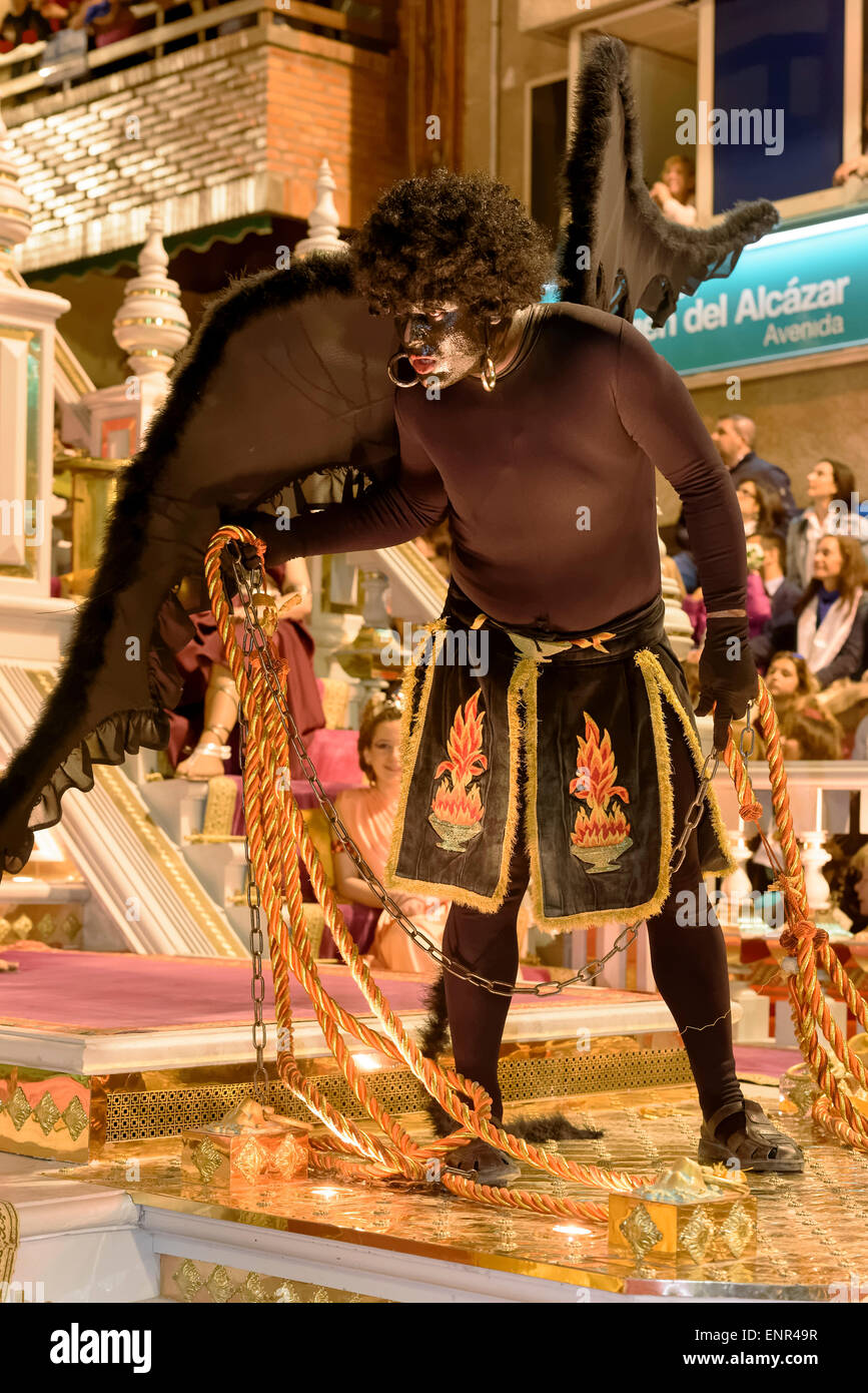 Float triumph of Christianity at Good Friday procession of Semana Santa ...