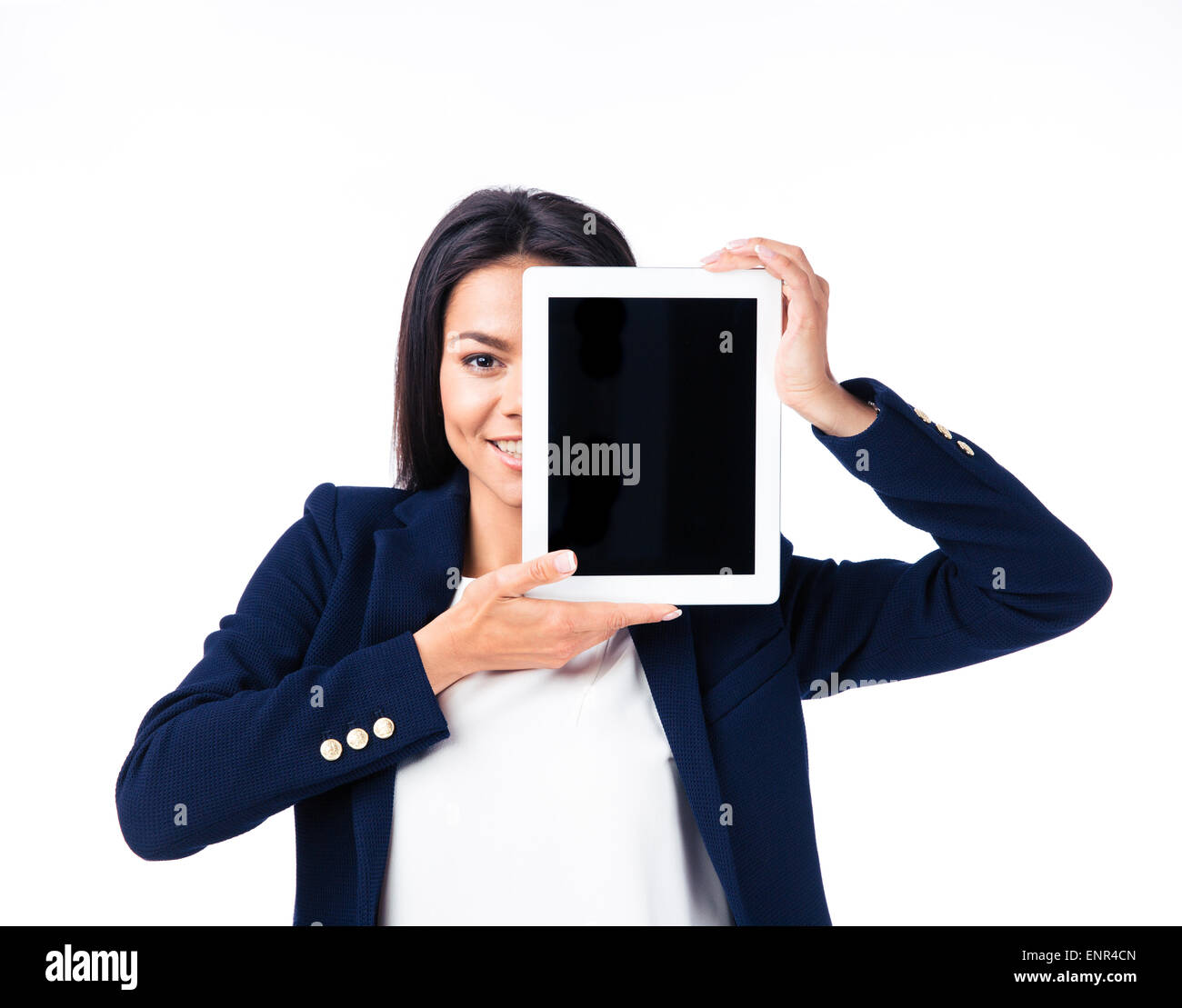 Covering the screen Cut Out Stock Images & Pictures - Alamy