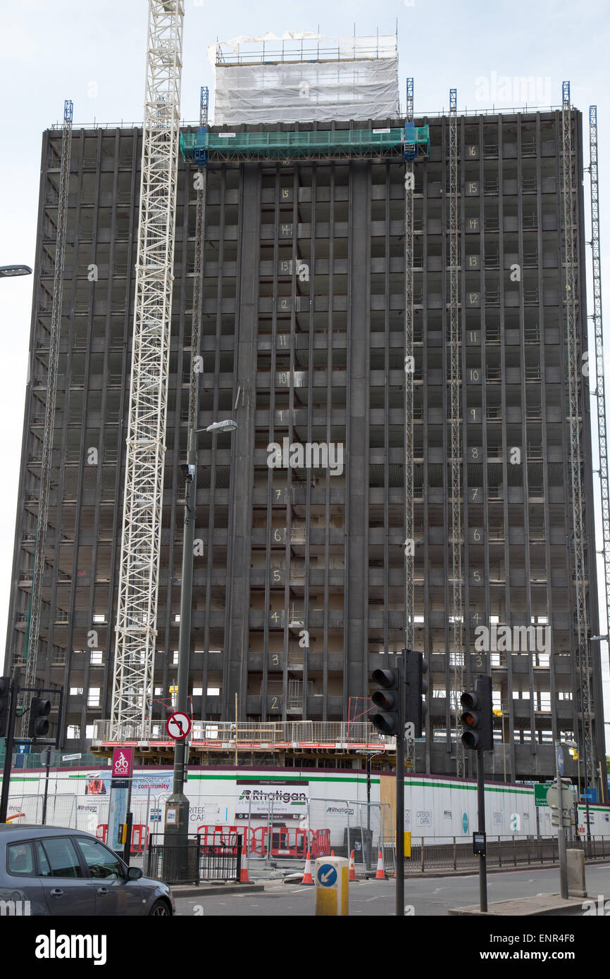 Renovation on the ugliest building in Colliers Wood London Stock Photo ...