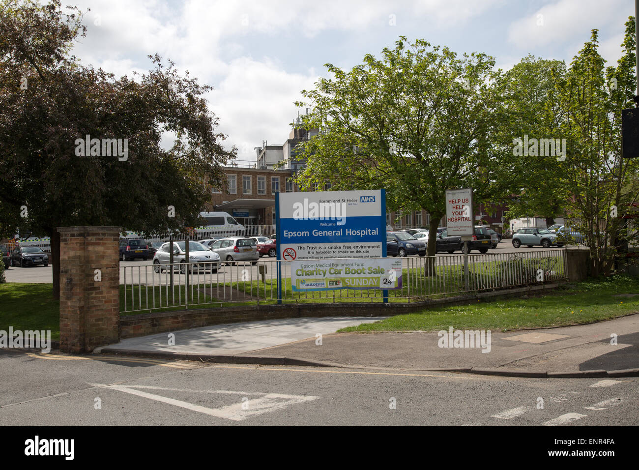 Epsom General Hospital Stock Photo - Alamy
