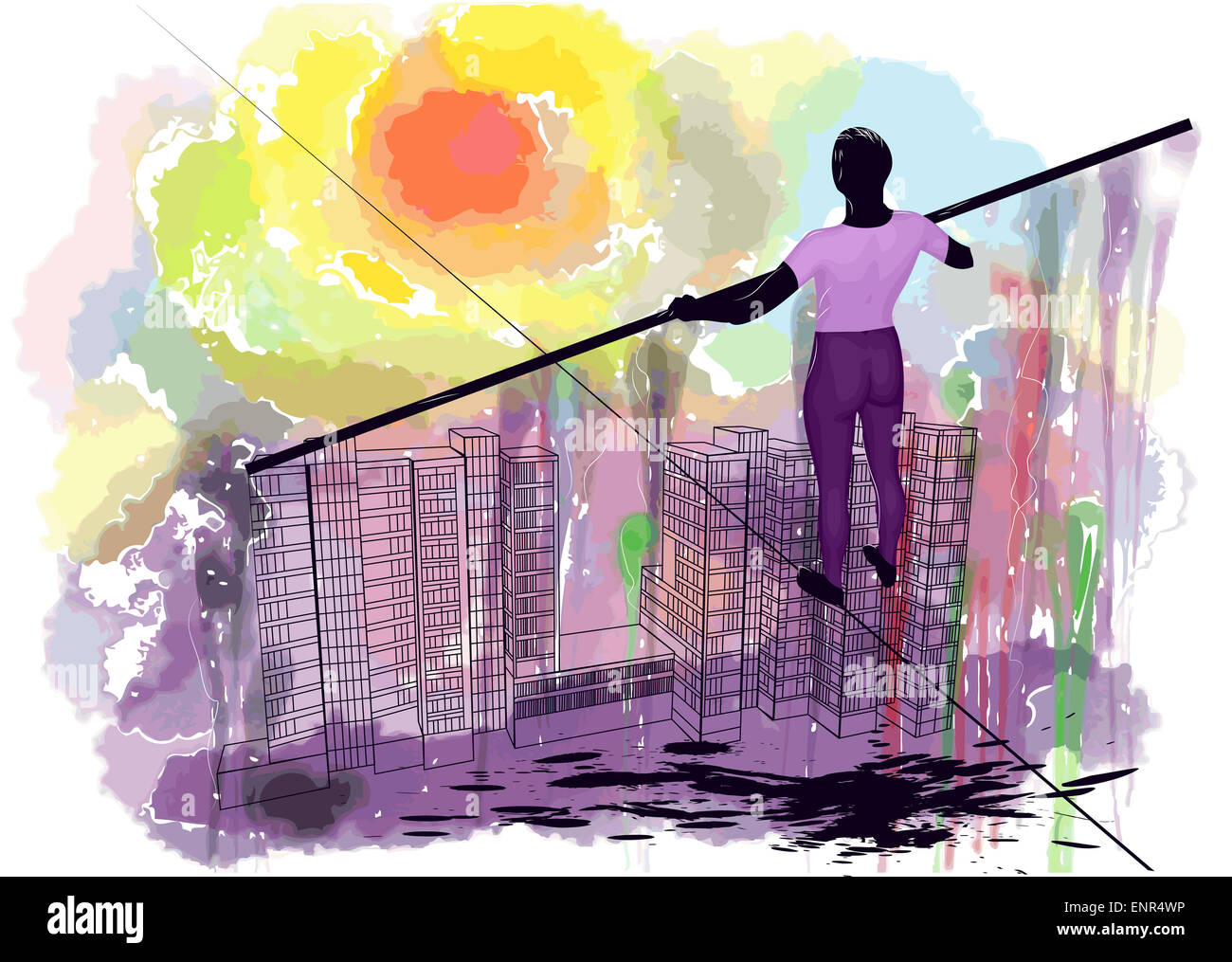 Ropewalker hi-res stock photography and images - Alamy