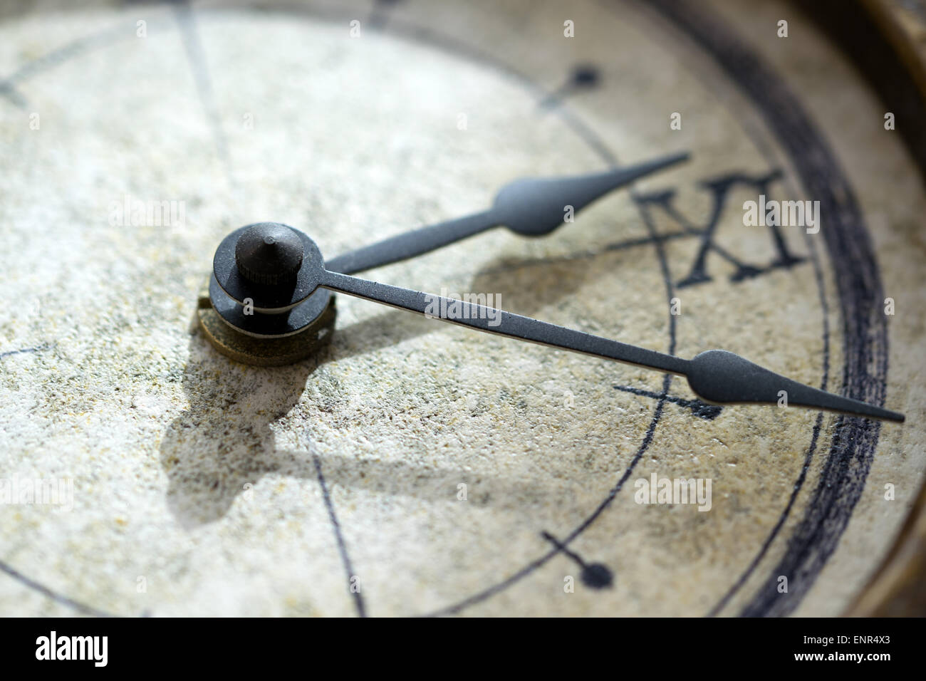 concept of the scanning of the time through a clock with its hands ...