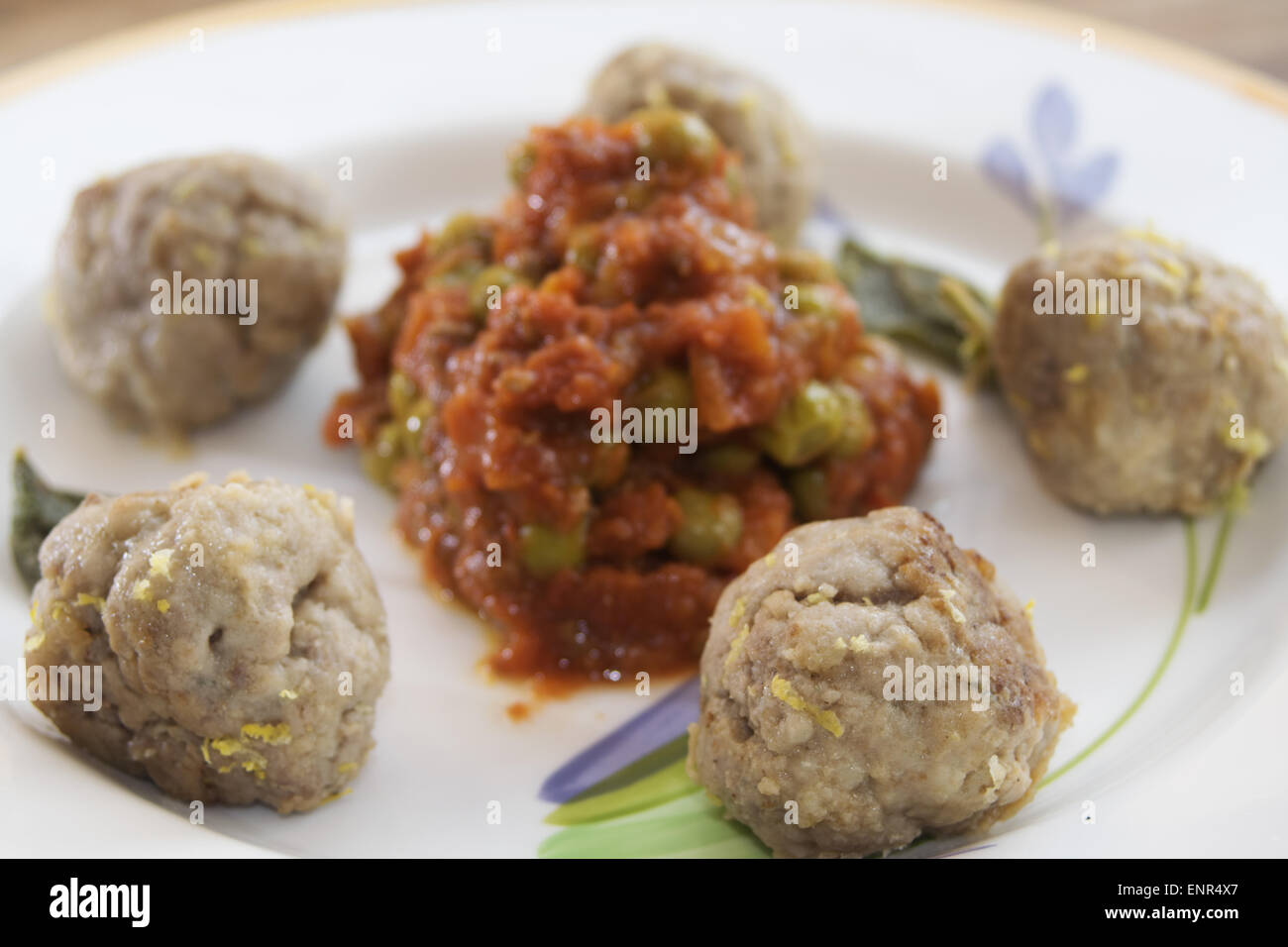 little meatballs of pig with aromatic herbs and filling Stock Photo - Alamy