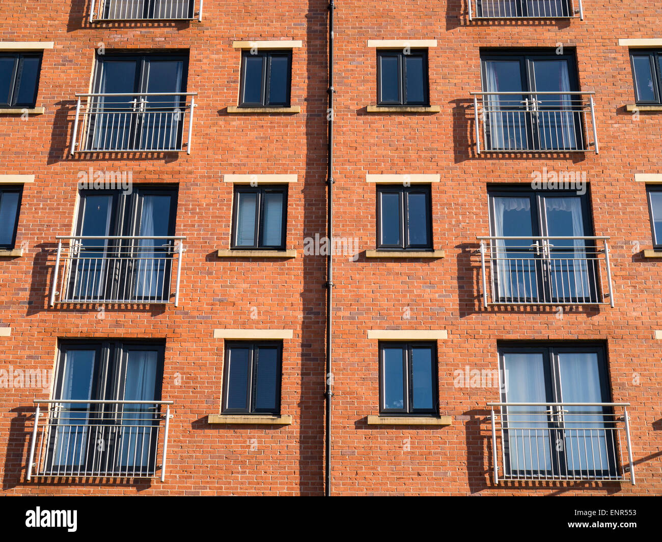 Detail of a block of flats in Chester, England Stock Photo - Alamy