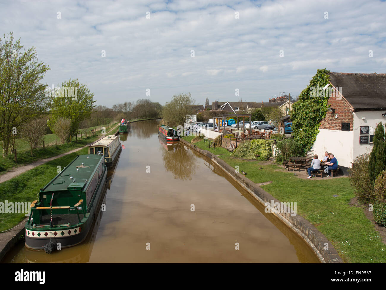 Trent & Mersey Canal at Rode Heath, England Stock Photo - Alamy