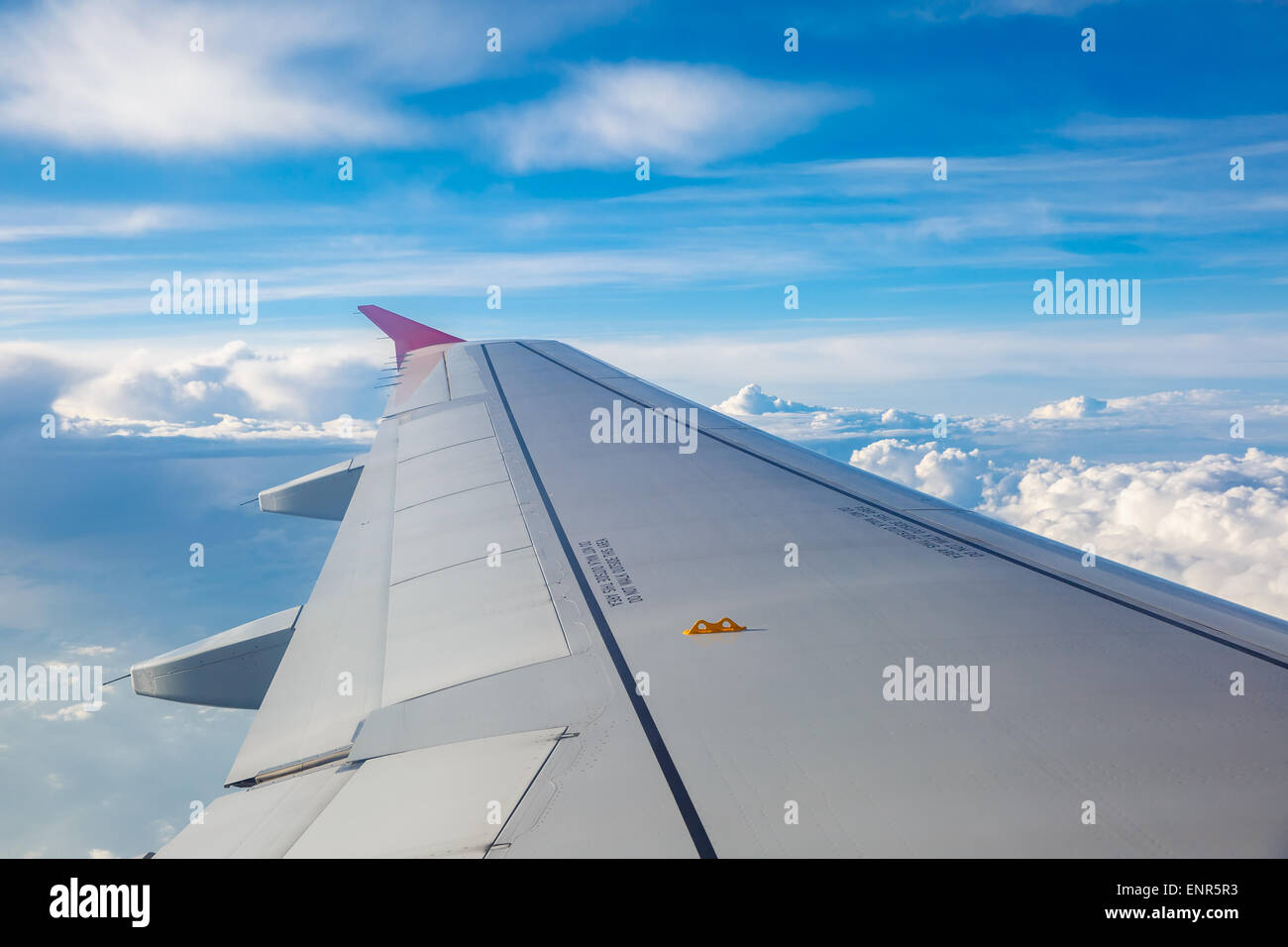 Looking through window aircraft during flight Stock Photo - Alamy