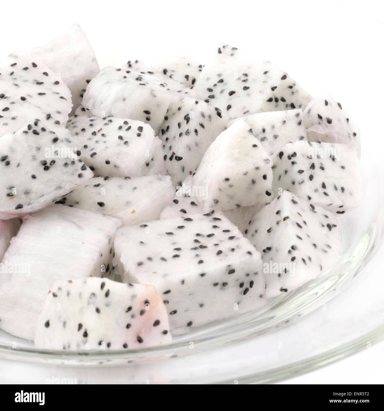 dragon fruit on dish isolated on white background Stock Photo - Alamy