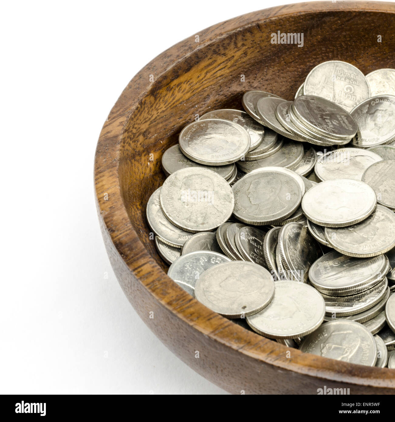 silver coin isolated on white background Stock Photo - Alamy