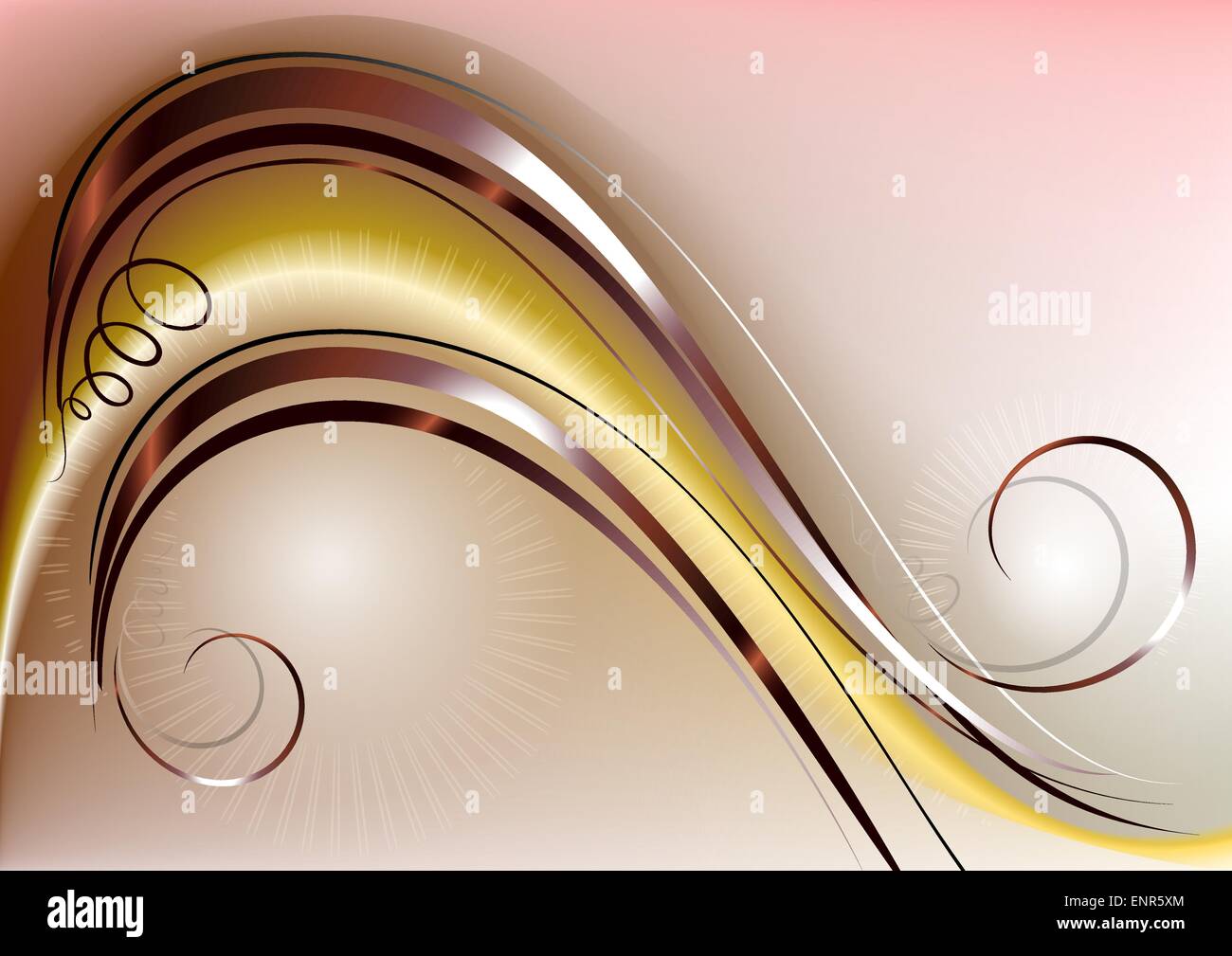 Yellow mesh gradient wave covered with copper strips Stock Vector Image ...