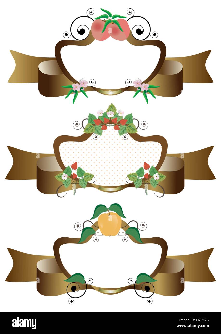 Candied peaches Stock Vector Images - Alamy