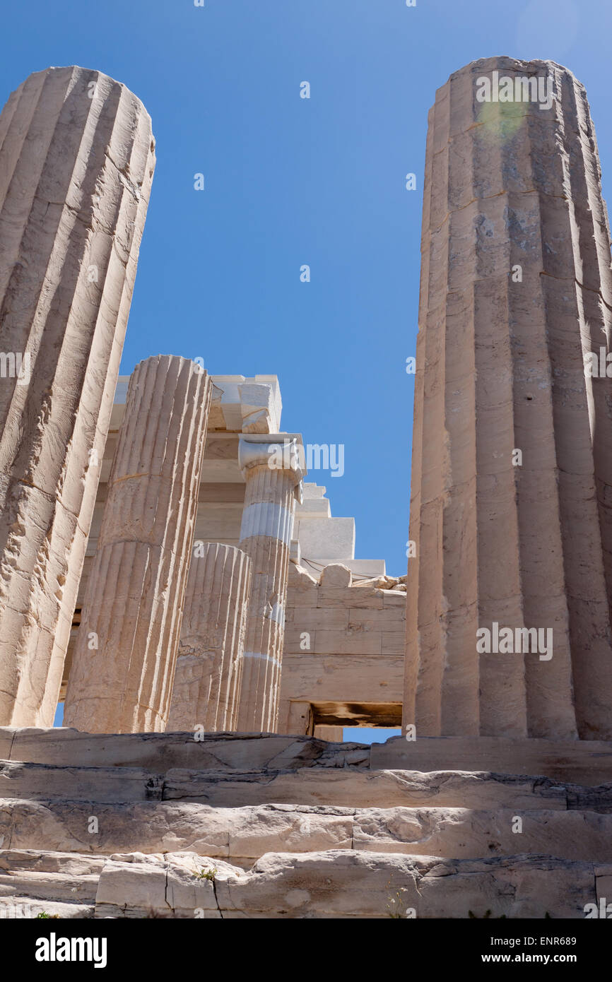 Columns of Parthenon in Athens Stock Photo - Alamy