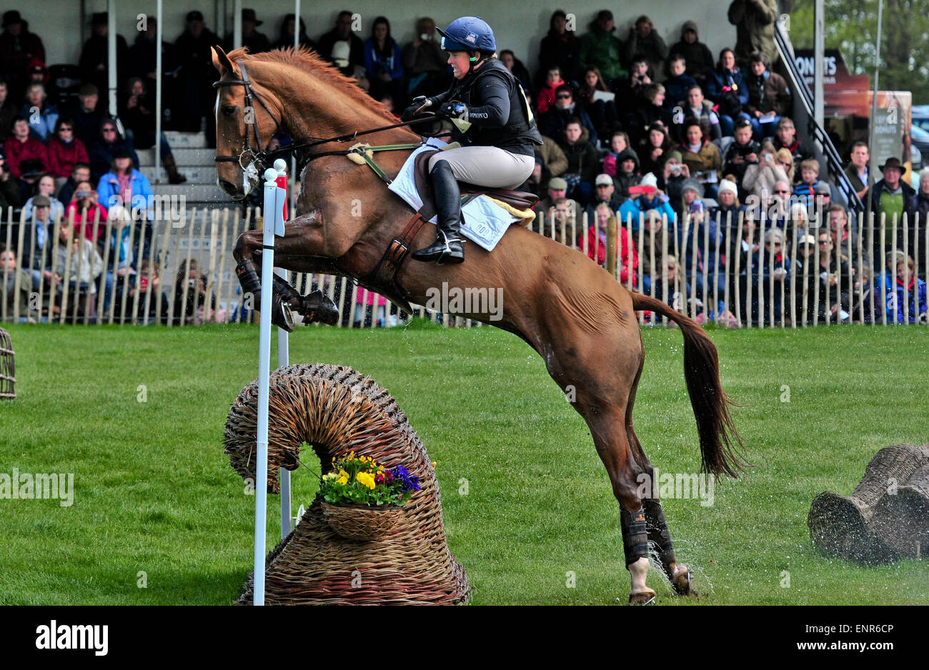 Pippa Funnell, riding Redesigned at the water jump as part of the cross ...