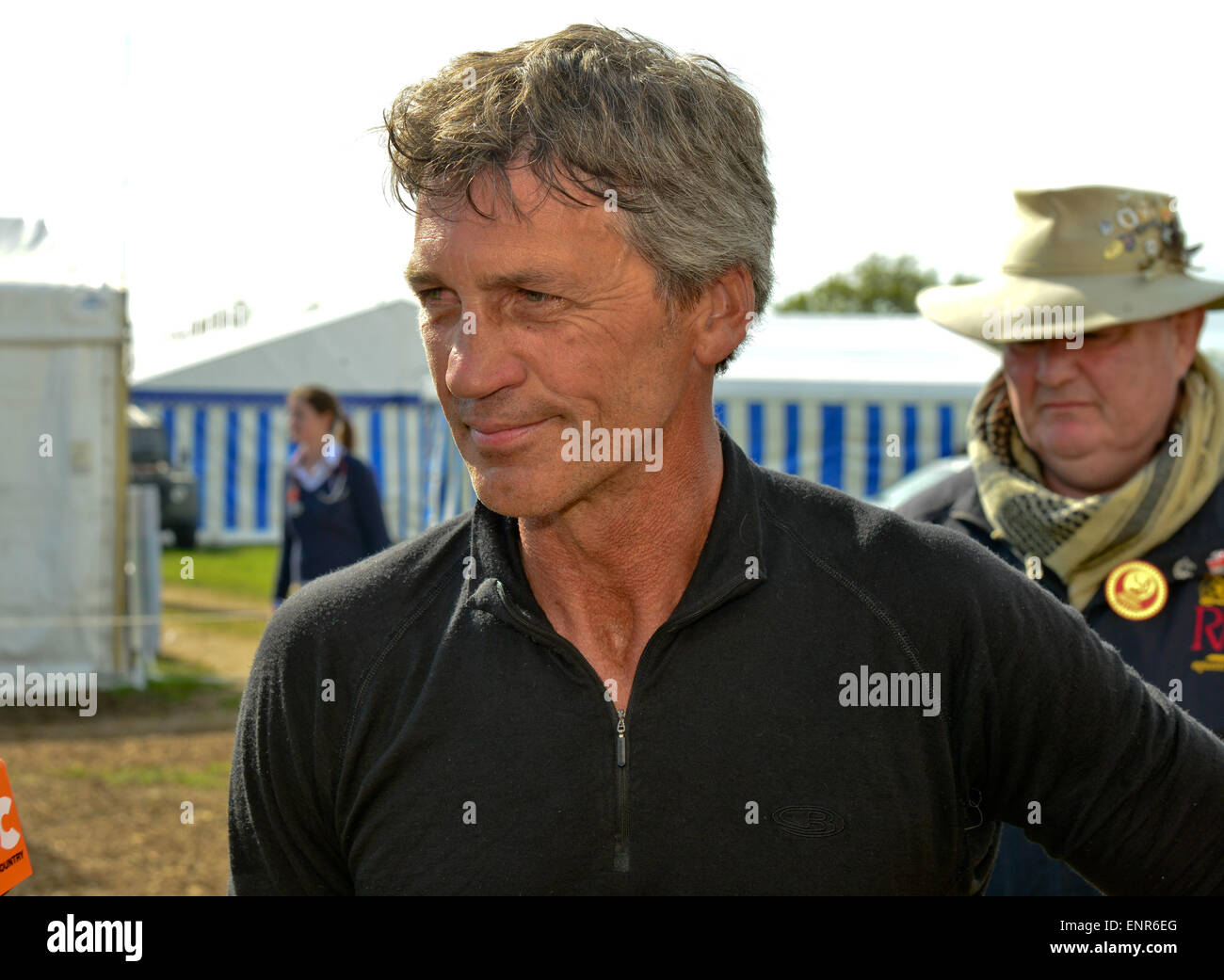 Andrew Nicholson at the end of the cross country event at the ...