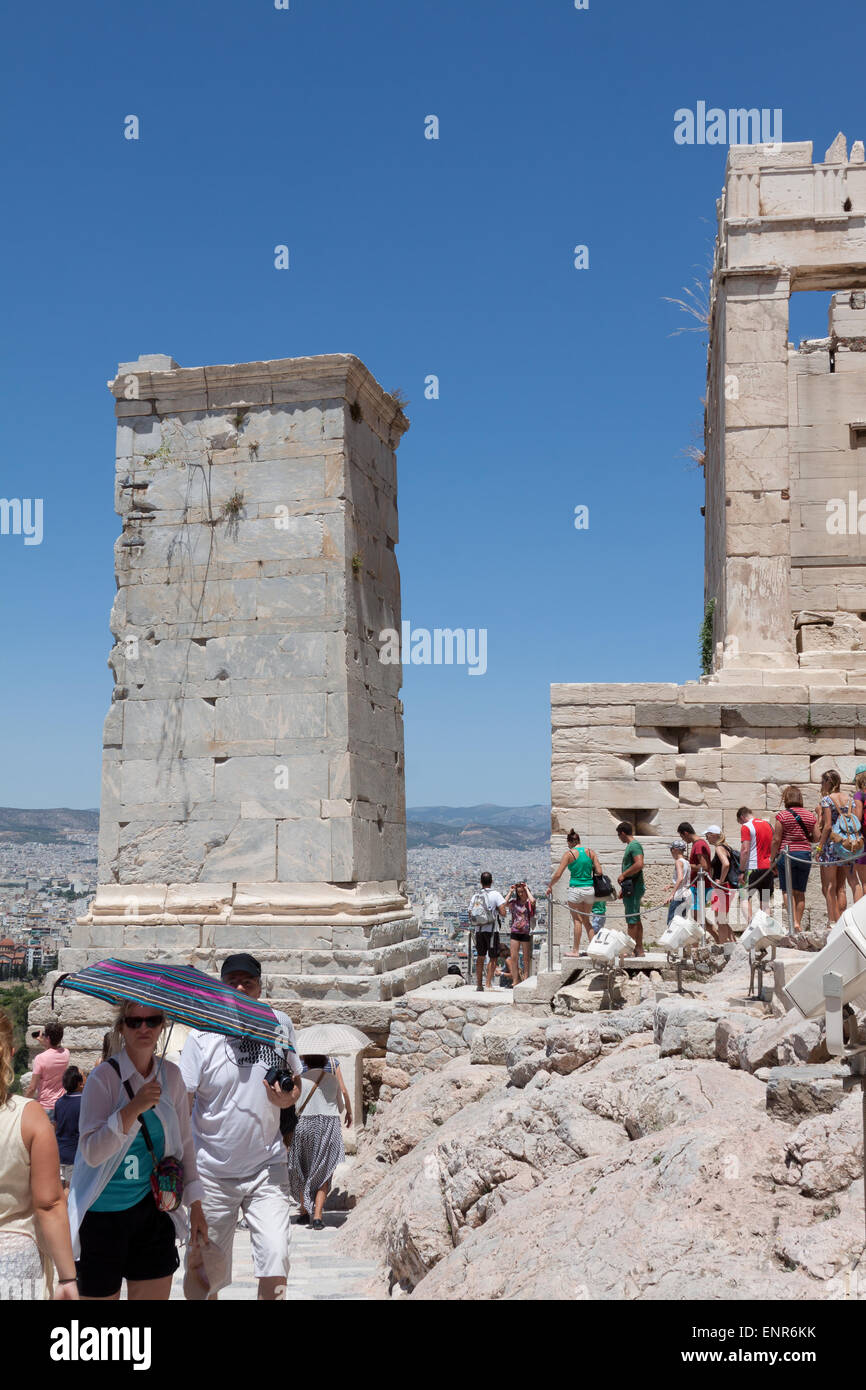 Entrance to acropolis hi-res stock photography and images - Alamy