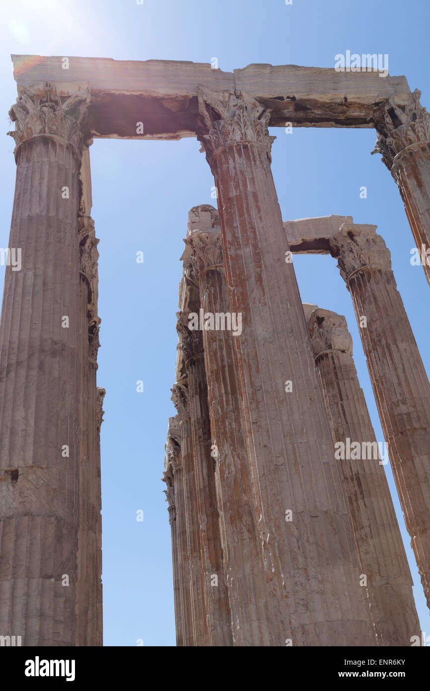 Columns of Parthenon in Athens Stock Photo - Alamy