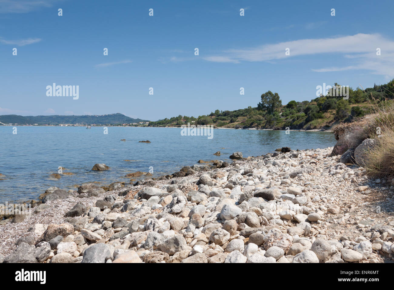Pebble beach on the island of Zakynthos in Greece Stock Photo - Alamy