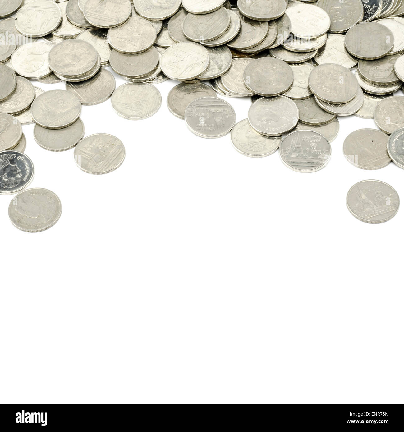 silver coin isolated on white background Stock Photo - Alamy