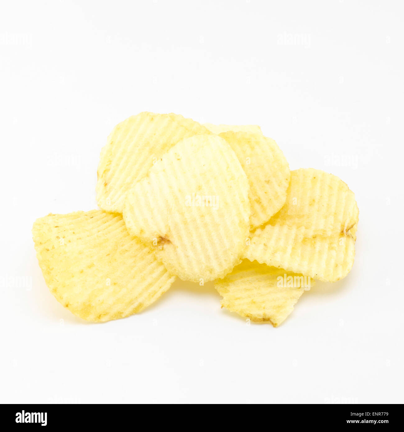 snack potato chips isolated on white background Stock Photo - Alamy
