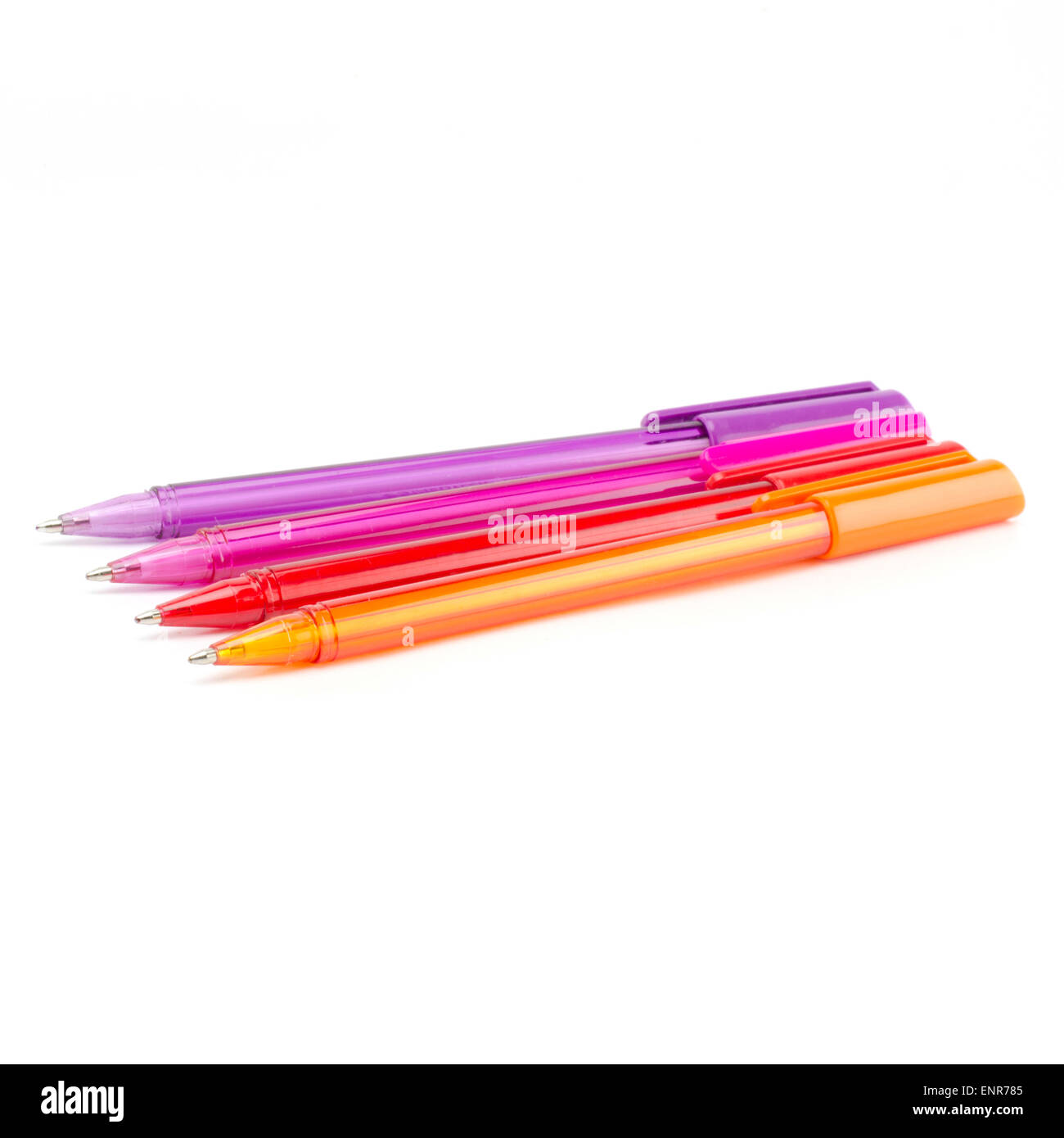 colorful pens isolated on white background Stock Photo - Alamy