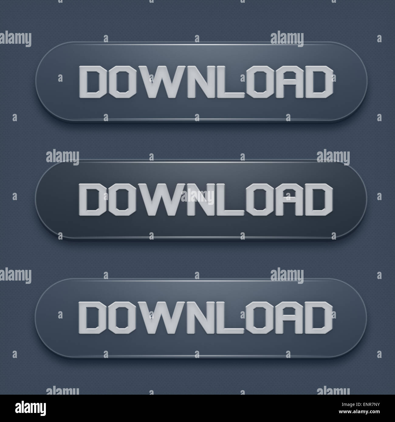 Three dark blue download buttons on textured background. Web design ...