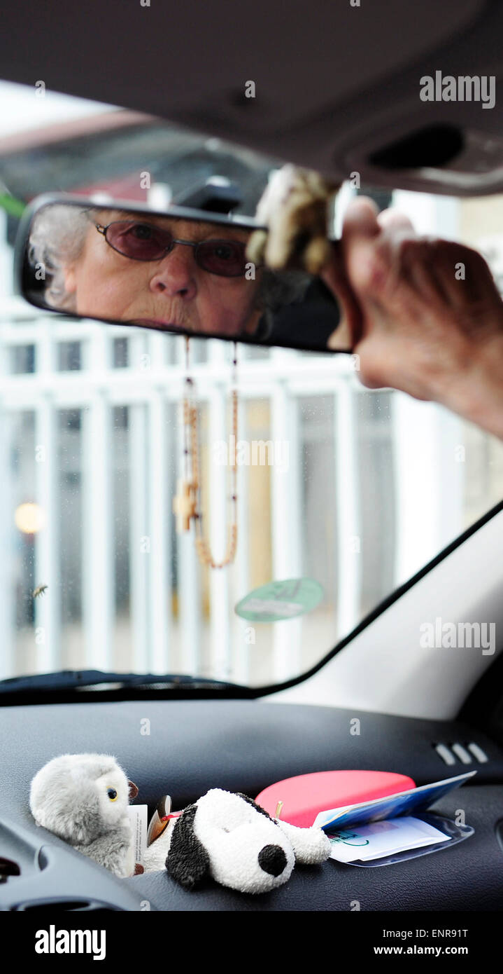 Police rear view mirror hi-res stock photography and images - Alamy