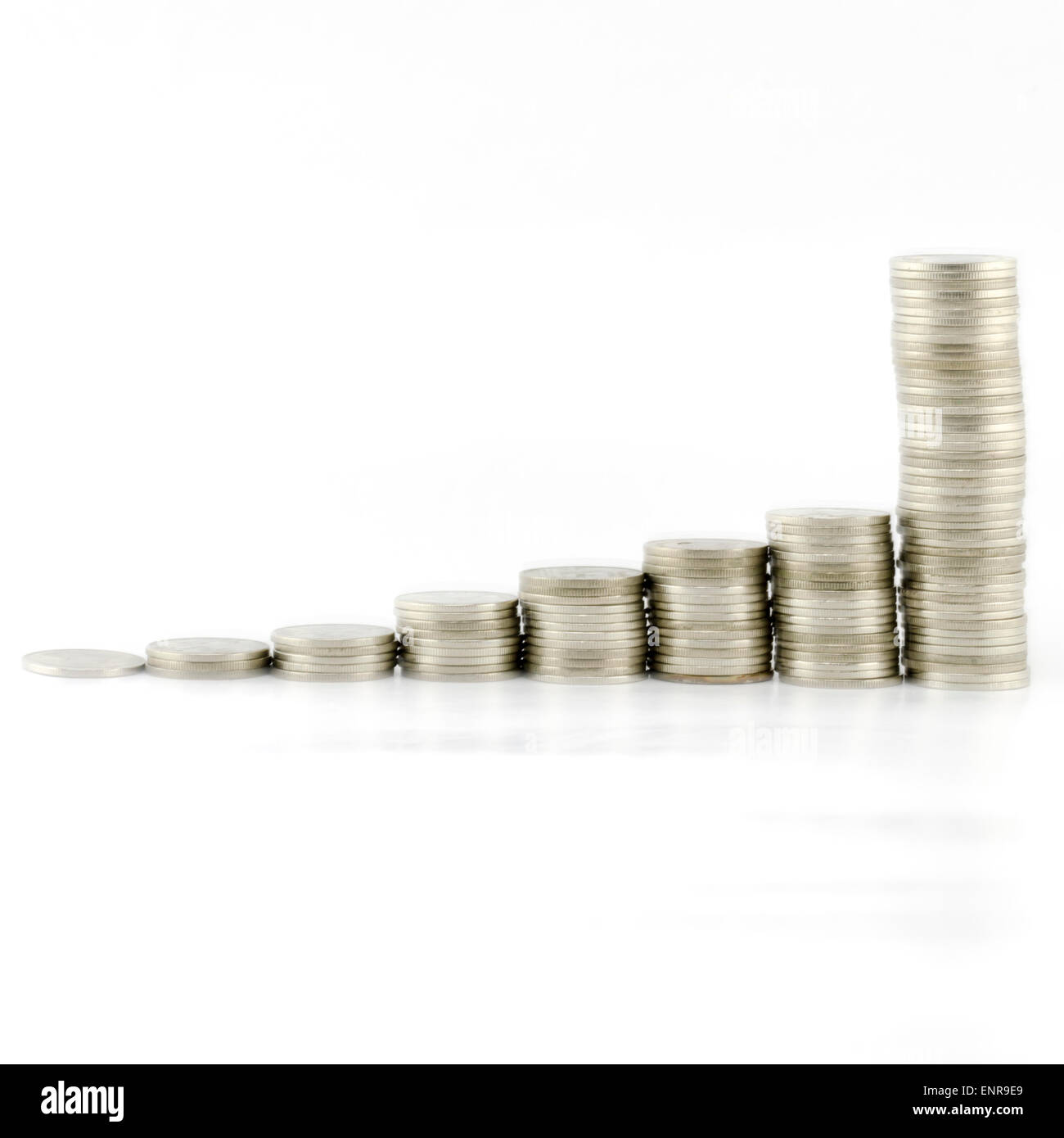 silver coin isolated on white background Stock Photo - Alamy