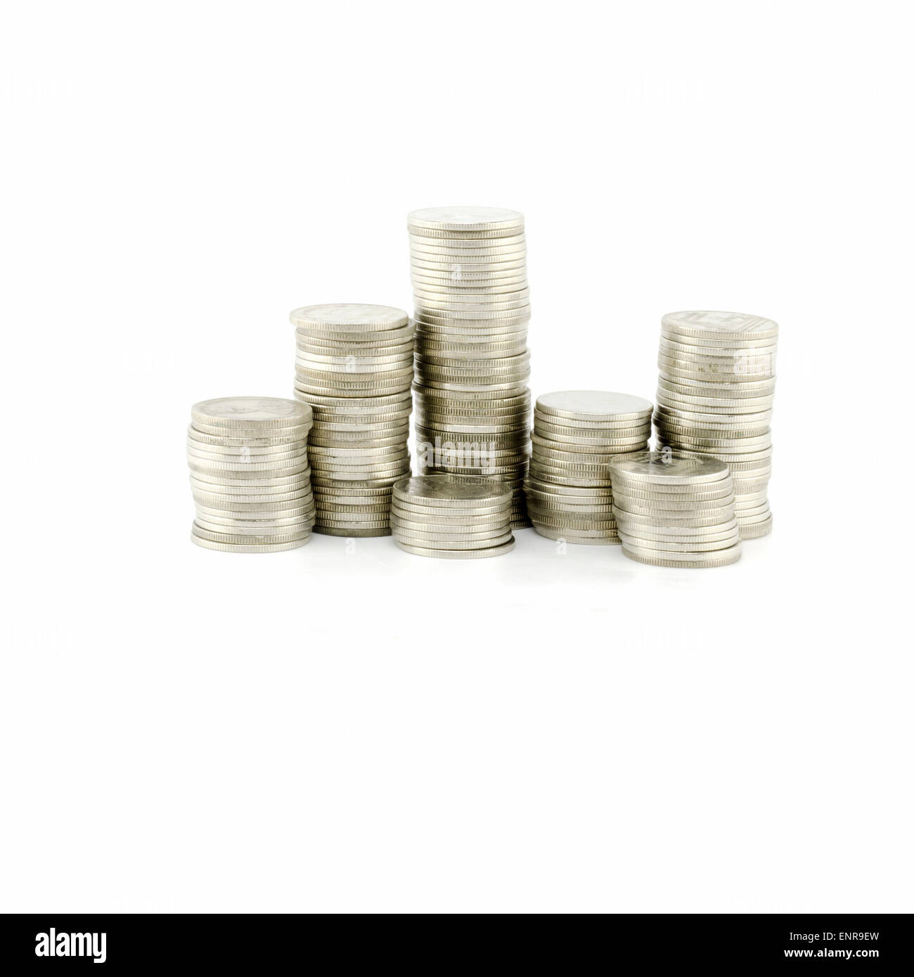 silver coin isolated on white background Stock Photo - Alamy