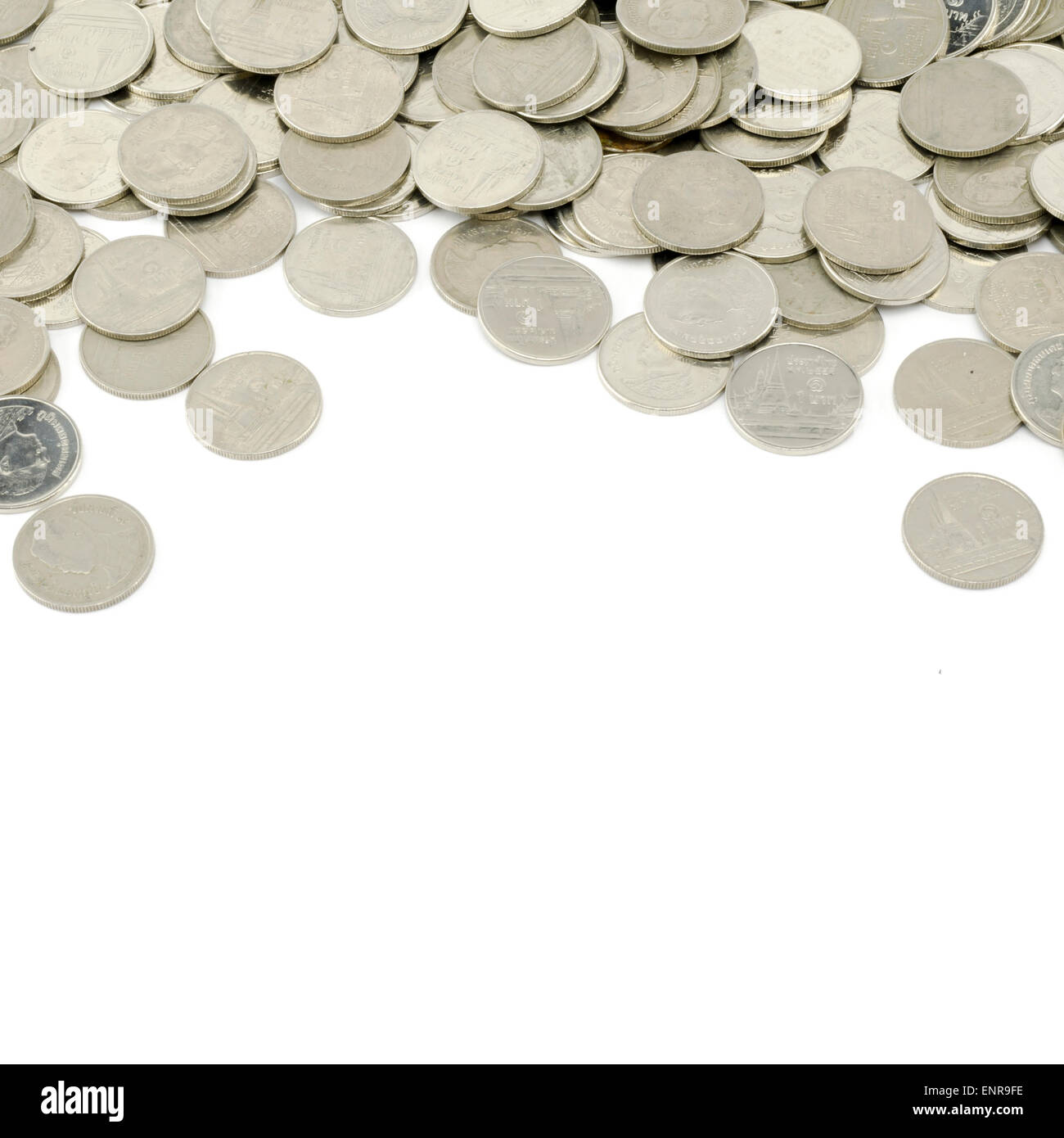 silver coin isolated on white background Stock Photo - Alamy