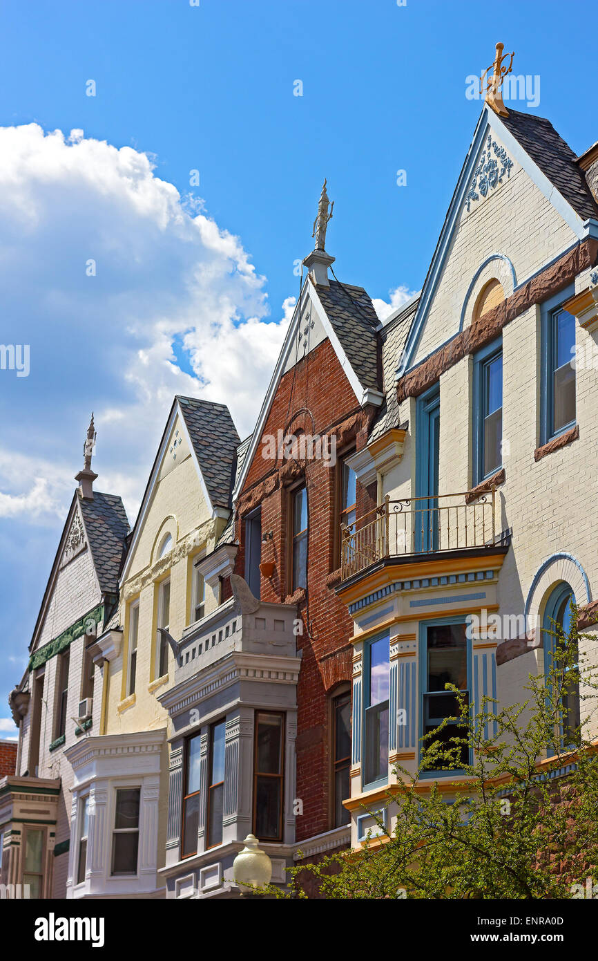 Luxury townhouses of Washington DC, USA Stock Photo - Alamy