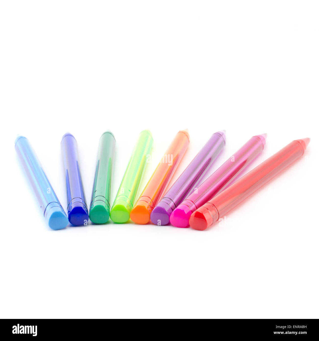 colorful pens isolated on white background Stock Photo - Alamy
