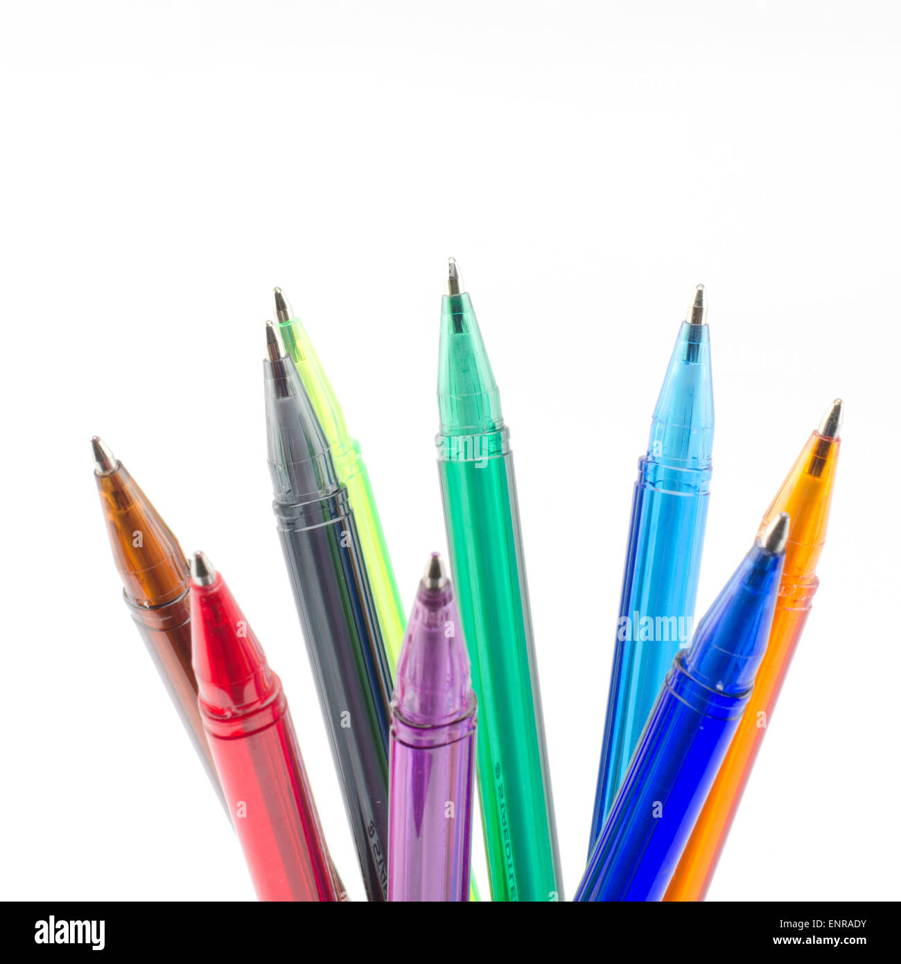 colorful pens isolated on white background Stock Photo - Alamy