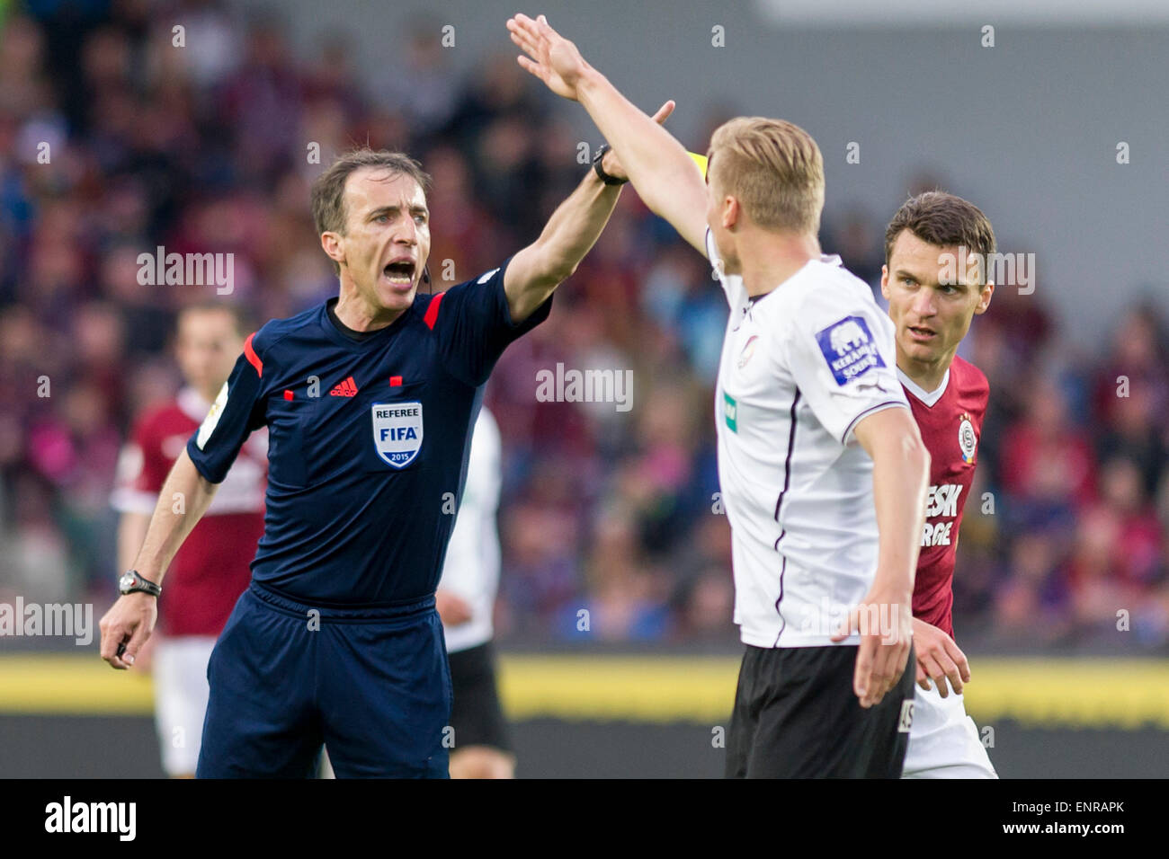 Spanish referee David Fernandez Borlaba (left) pictured during the ...