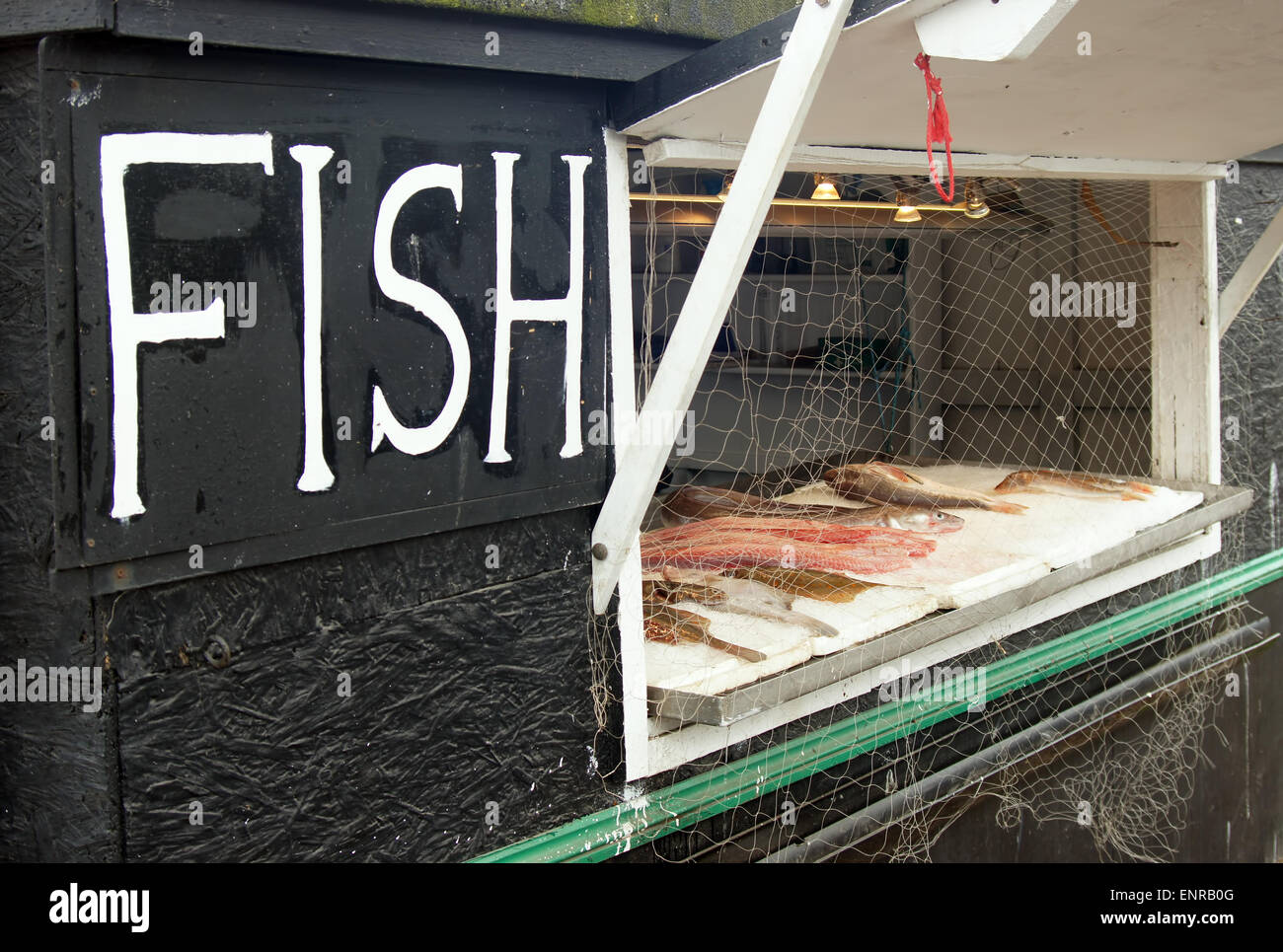 Small outdoor fish shop Stock Photo - Alamy