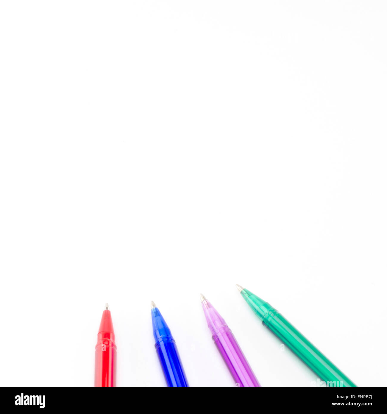colorful pens isolated on white background Stock Photo - Alamy