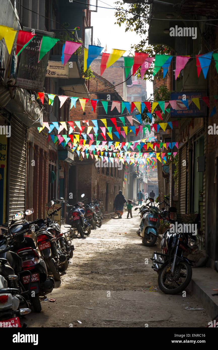 Colourful streets of Patan, Kathmandu, Nepal Stock Photo - Alamy