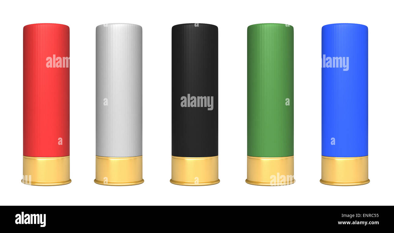 3d render of hunting cartridges isolated over white background Stock ...