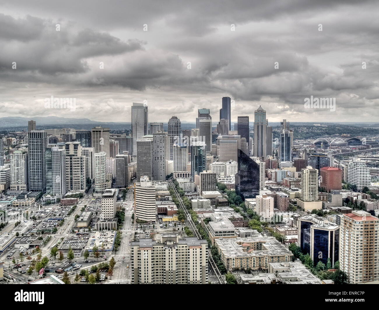 Aerial view of Seattle Stock Photo - Alamy