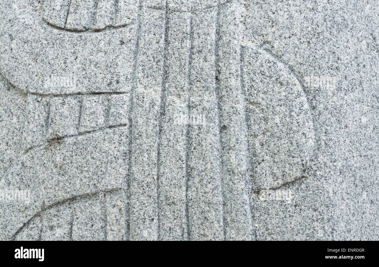 Carved Rock with Music String Pattern Texture Stock Photo - Alamy