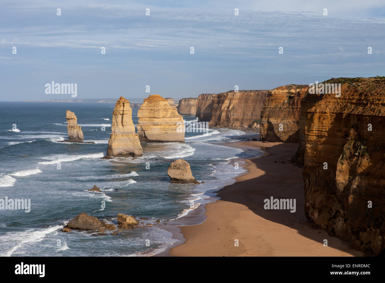 The Twelve Apostles is a collection of limestone stacks off the shore ...