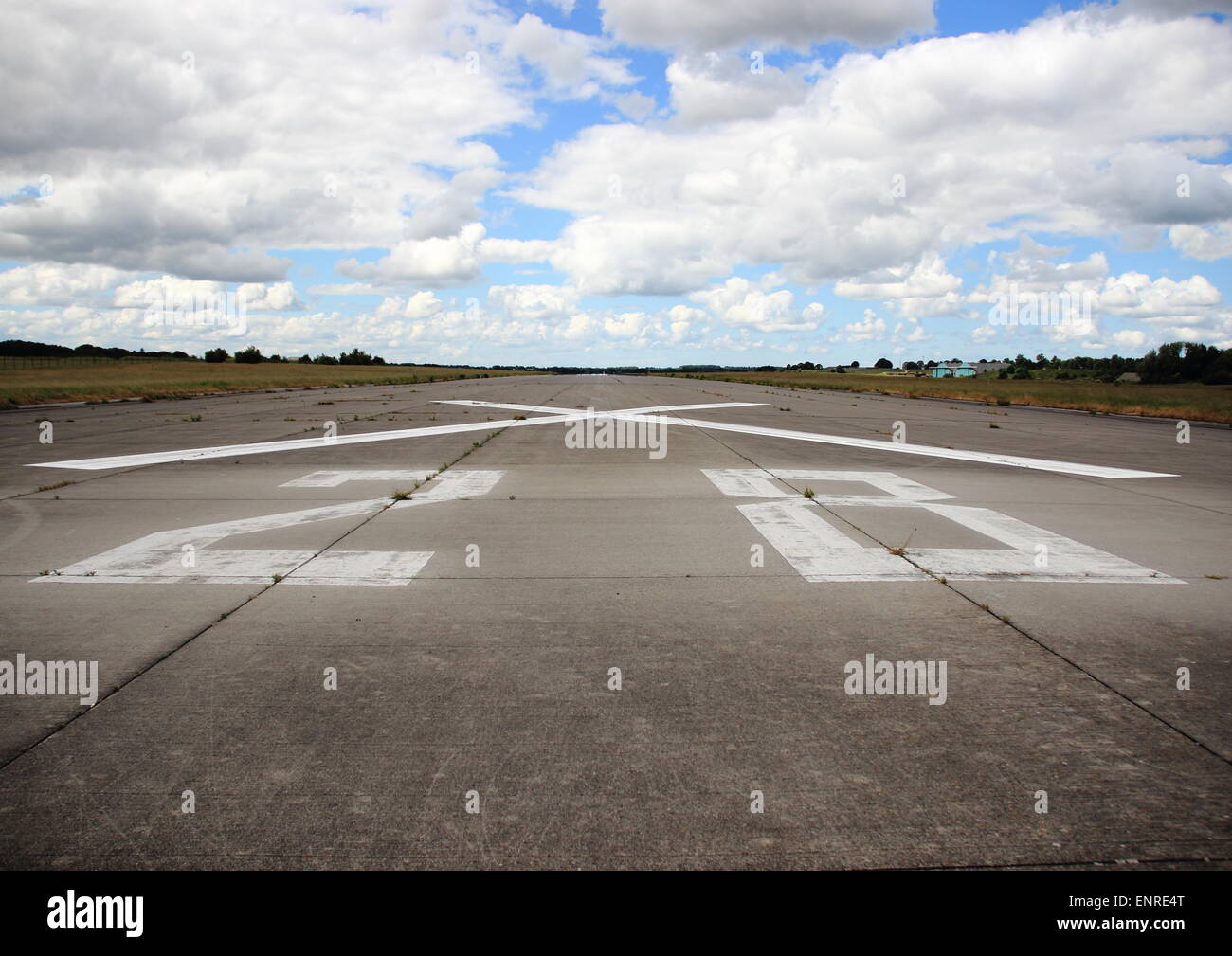 Closeup on runway number at airfield Stock Photo - Alamy