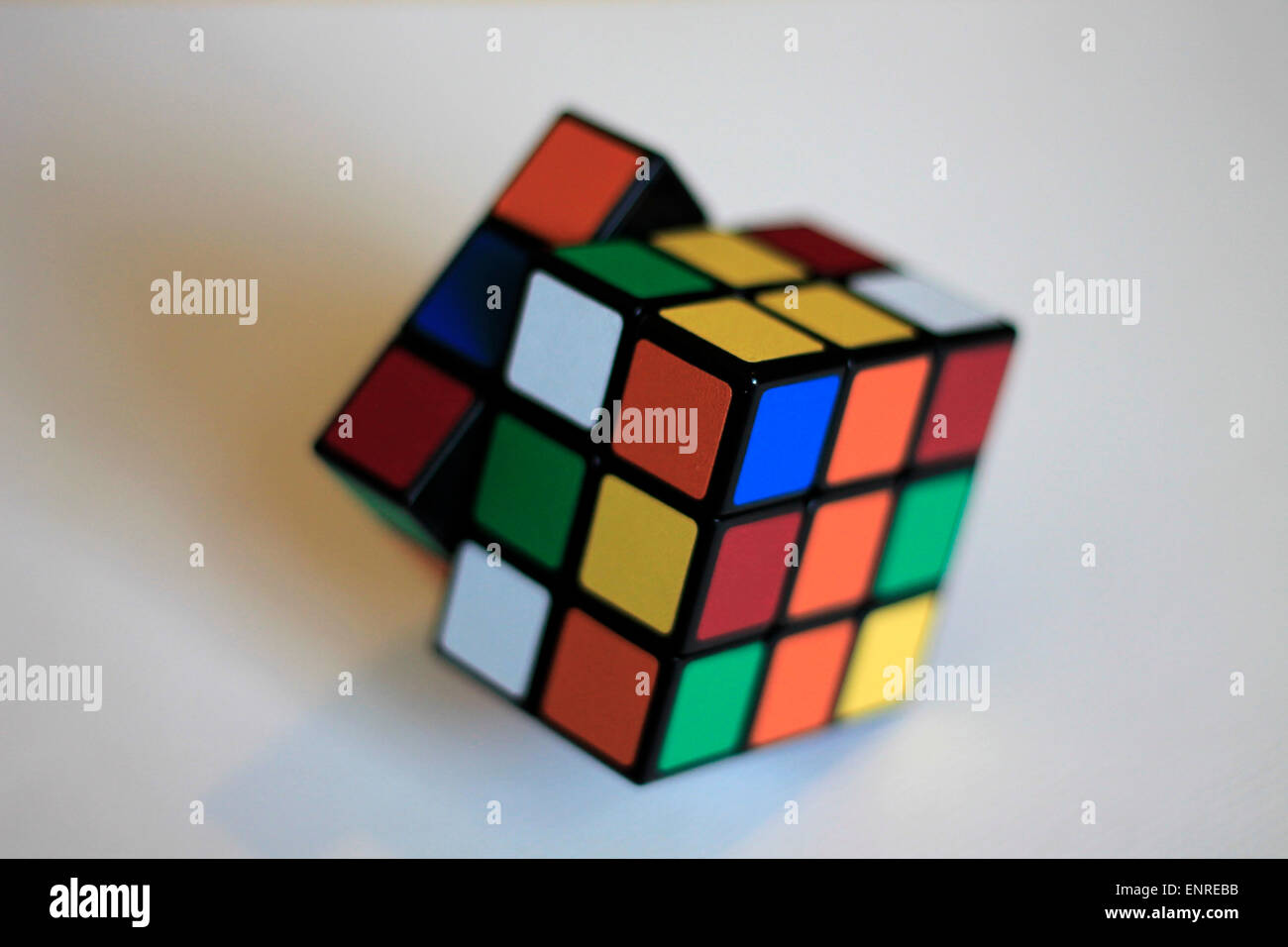 Rubik cube in white background Stock Photo - Alamy