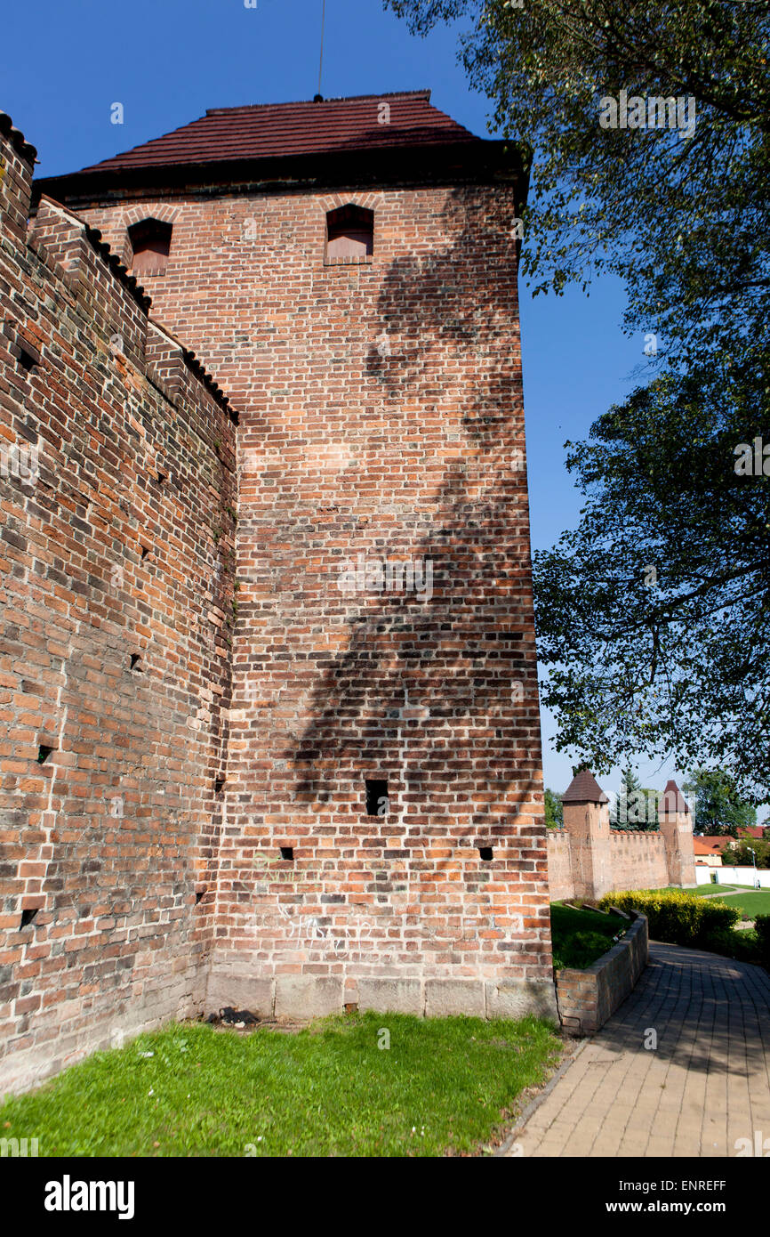 The medieval city walls, Nymburk, Central Bohemia, Czech Republic Stock ...