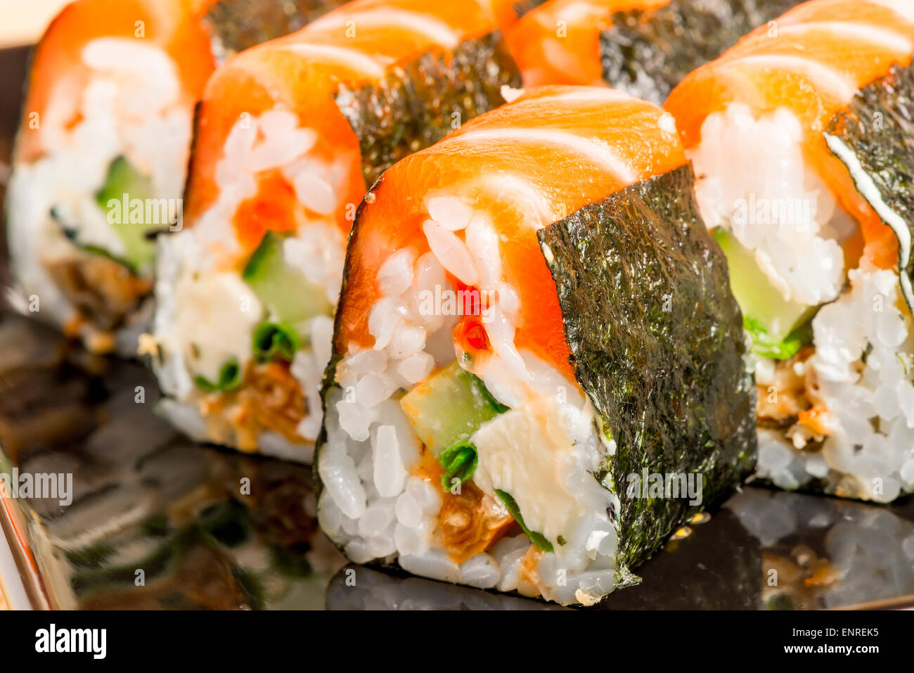 Fresh japanese delicious rolls hi-res stock photography and images - Alamy