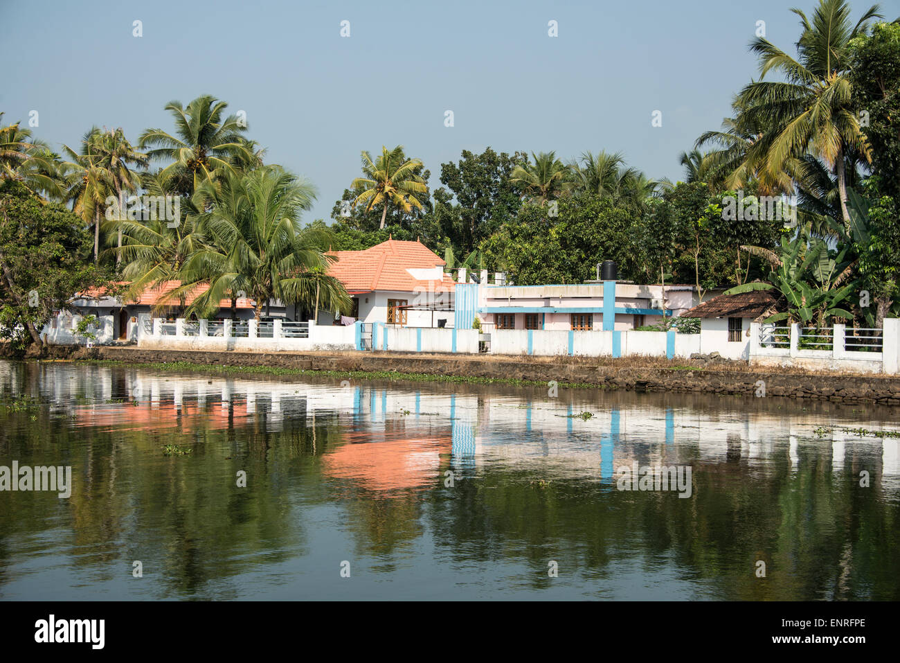 A Hindu temple on the banks of the Pampa River, the third-longest river ...