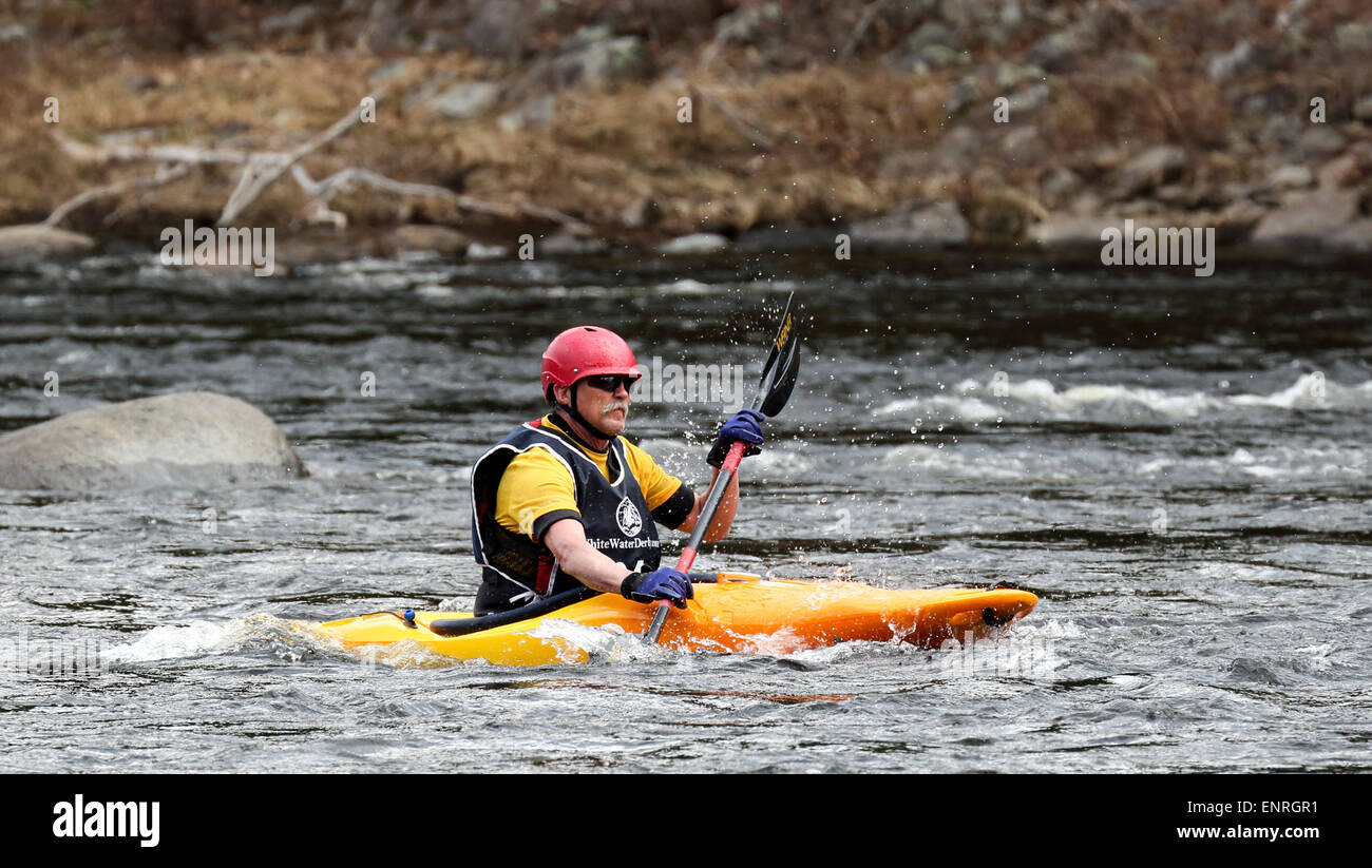 Kayaking on the Hudson River in the Adirondack State Park USA US ...